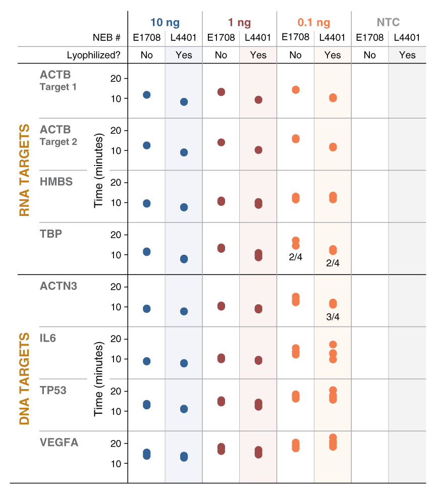 LyoPrime WarmStart® Fluorescent LAMP/RT-LAMP Mix (with UDG) | NEB