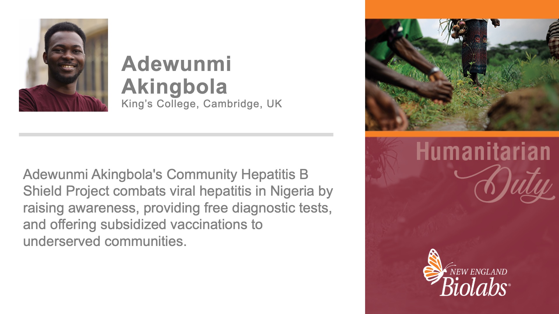 Adewunmi Akingbola - Passion in Science Award winner 2024 | NEB